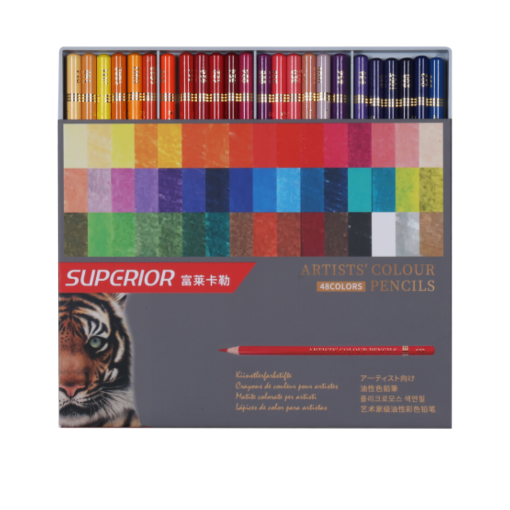 Boîte de 48 Crayons de Couleur – Superior Artist’s Colour Pencils | Oneaday