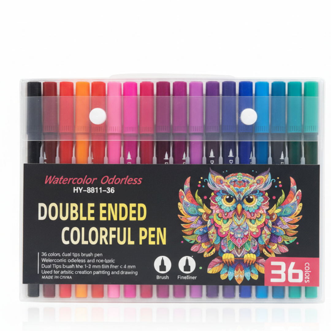 Feutres Double Pointe "Watercolor Odorless" - 36 stylos | Oneaday