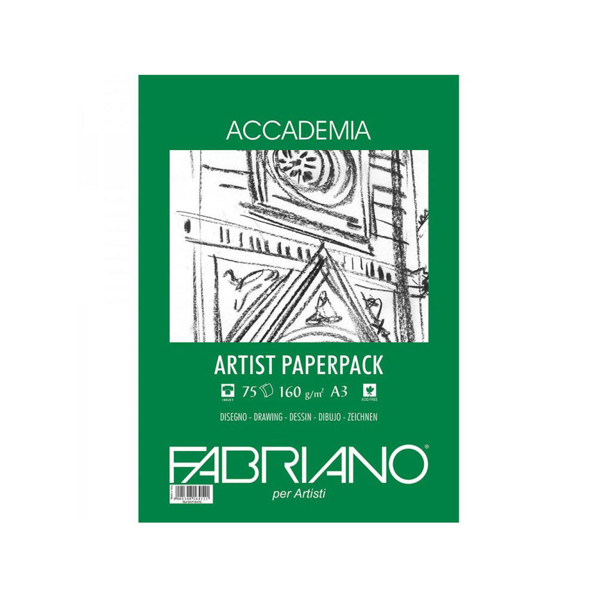 Fabriano ACADEMIA Drawing Paper 160gsm A3 Pack of 75 | Oneaday